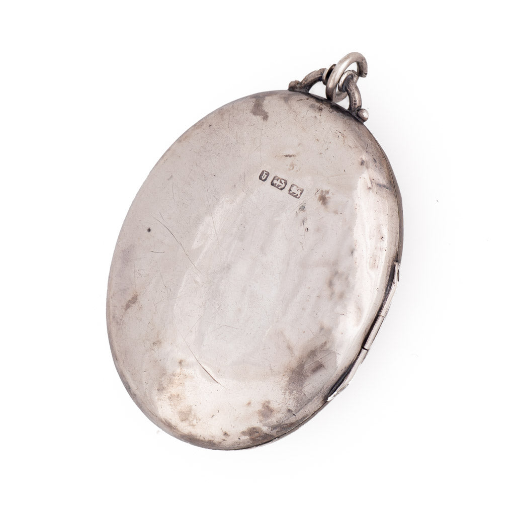 Antique English Victorian Large Sterling Silver Locket – Vintage ...